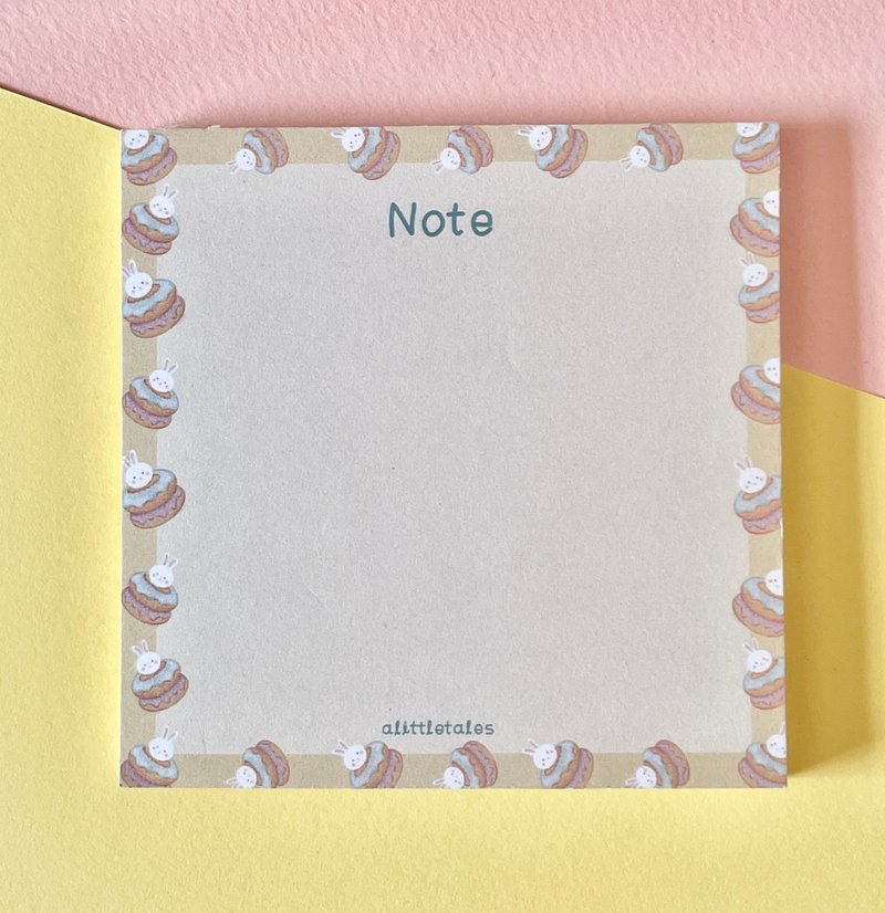 notepad donut rabbit - Shop alittletales Sticky Notes & Notepads - Pinkoi