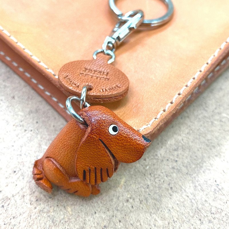 Irish setter Leather Keychain handmade in Japan - 設計館 vancacraft 鑰匙圈/鑰匙 ...