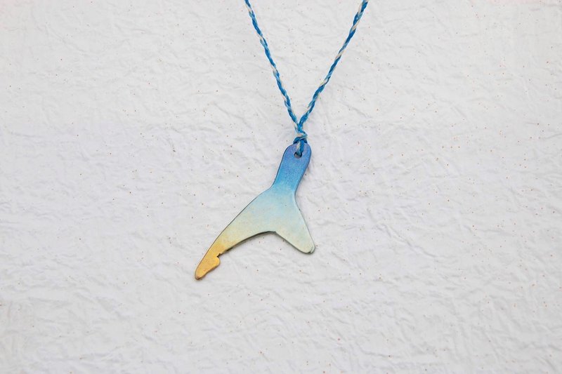 鯊魚尾編繩項鍊 - 設計館 吾島純鈦工藝wootopia titanium studio 項鍊 - Pinkoi