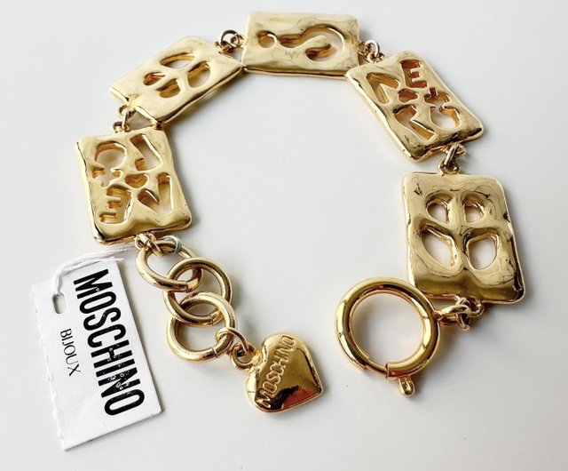 Old Bones MOSCHINO BIJOUX classic symbol bracelet U29 vintage Shop oldbones Bracelets Pinkoi