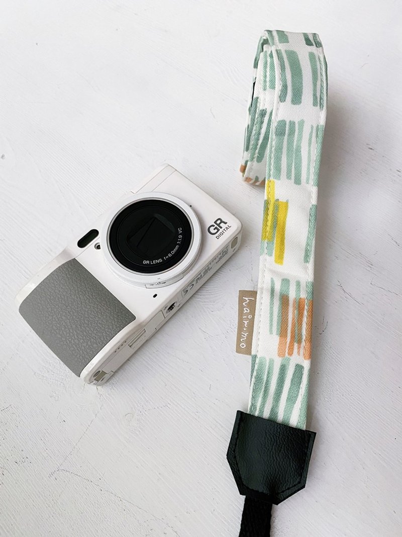hairmo line color block camera strap/wrist strap-green (camera/mobile ...