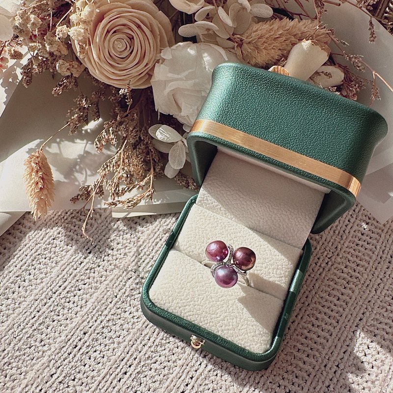 Alpha studio 天然三珠純銀珍珠戒指 阿法手作alpha baroque studio｜戒指人氣榜 - Pinkoi