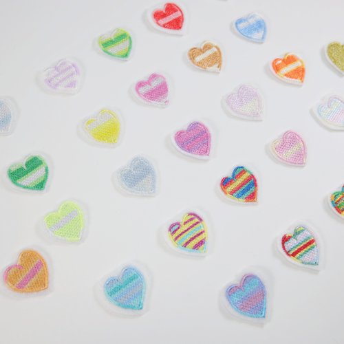 Mini Mint Heart Patches | Tiny Aqua Pastel Heart Love Iron On Appliques ...
