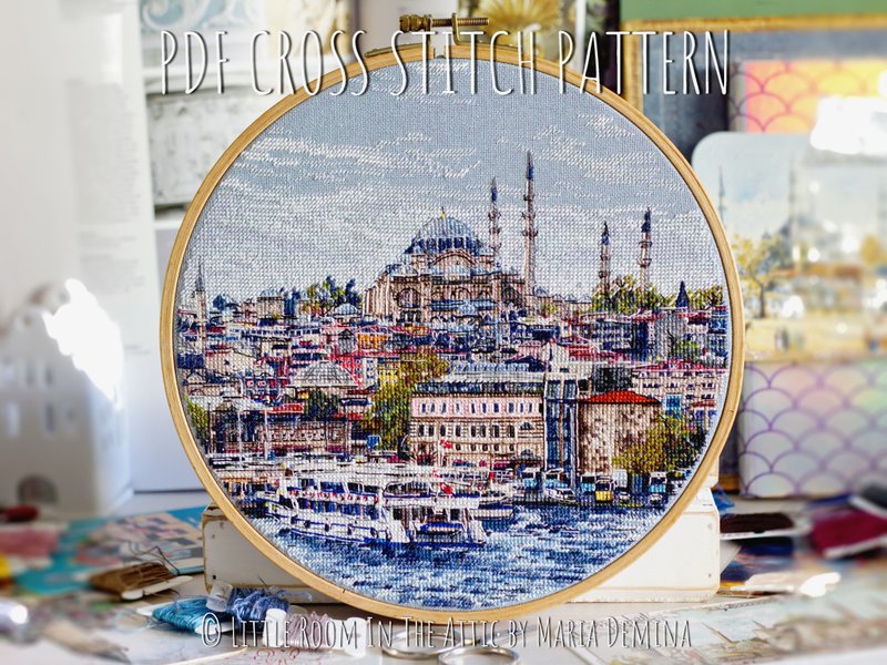 【Digital】Istanbul, Turkey - PDF cross stitch pattern - Shop ...