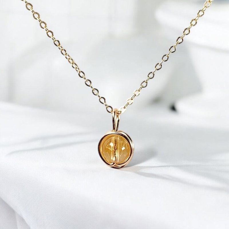 Soli【11月誕生石】黃水晶吊墜頸鏈 / 14KGF / 925純銀 / 天然石 A-MORE collection｜項鍊人氣榜 - Pinkoi