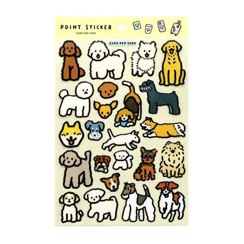 手帳裝飾透明貼紙 小狗 zero per zero 台灣代理｜貼紙人氣榜 - Pinkoi