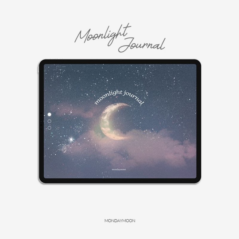 【數位】Moonlight Journal (3 months) - 設計館 Mondaymoon 電子手帳及素材 - Pinkoi