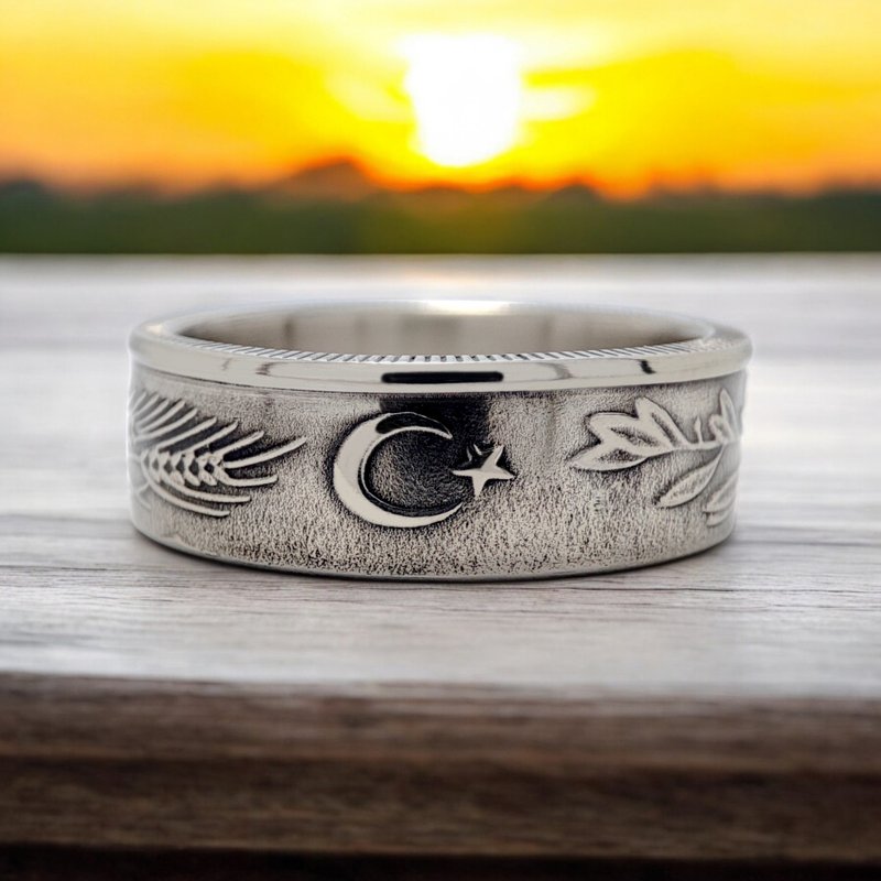 Turkey Coin Ring 50 lire 1985 coin rings for men coin rings for women ...