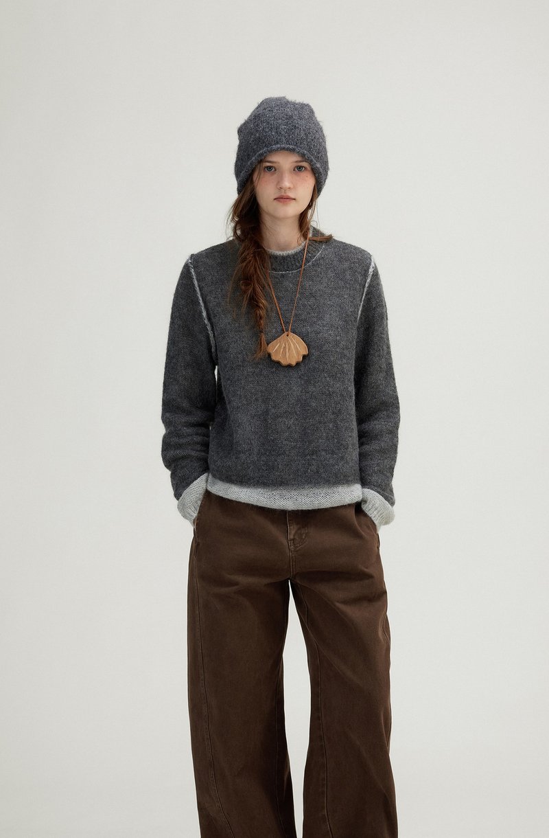 軟糯秋冬 慵懶假兩件針織毛衣 Letm｜女毛衣/針織衫人氣榜 - Pinkoi