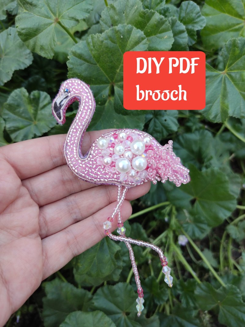 Embroidered beaded brooch tutorial - 設計館 Malinz 手工藝教學/工具書 - Pinkoi