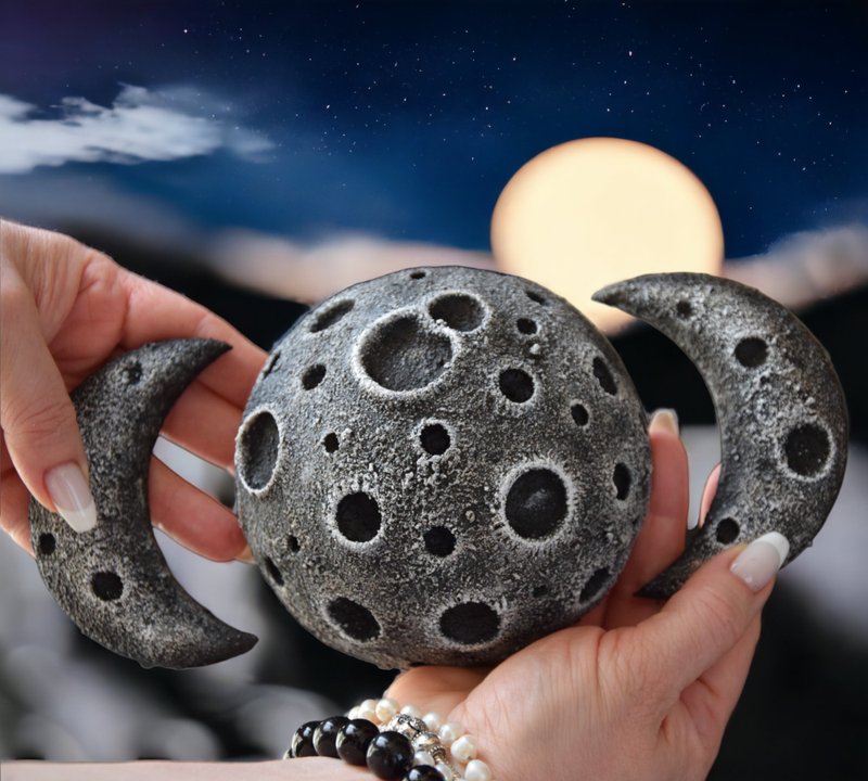 Gothic Home decor Moon Phase Wall Decor Set Application Lunar cycle ...