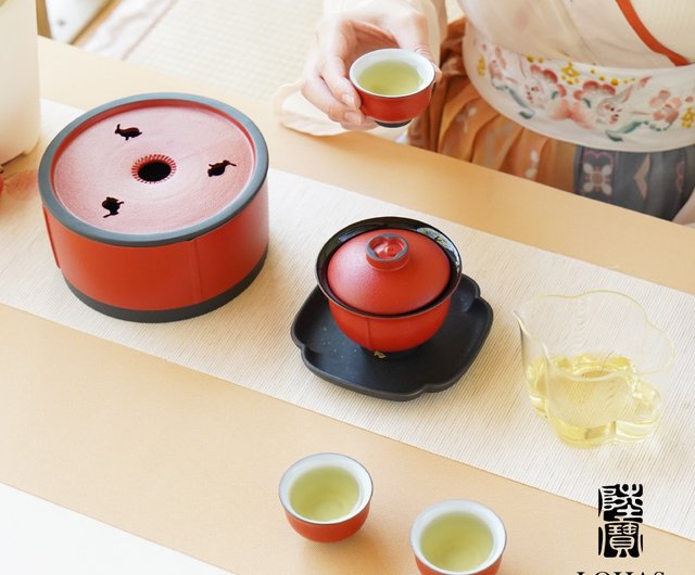 LOHAS 富昭万家蓋碗ティーセット 蓋碗 3カップ + ガラス LOHAS 富昭万家蓋碗ティーセット 蓋碗 3カップ + ガラス