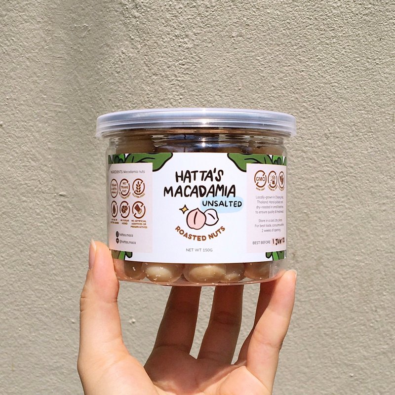 Freshly Roasted Macadamia Nuts (UNSALTED) 150g | Chemical-free, farm-fresh, keto - 設計館 HATTA'S ...