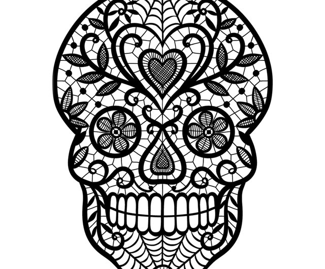 Day Of The Dead Sugar Skull Template