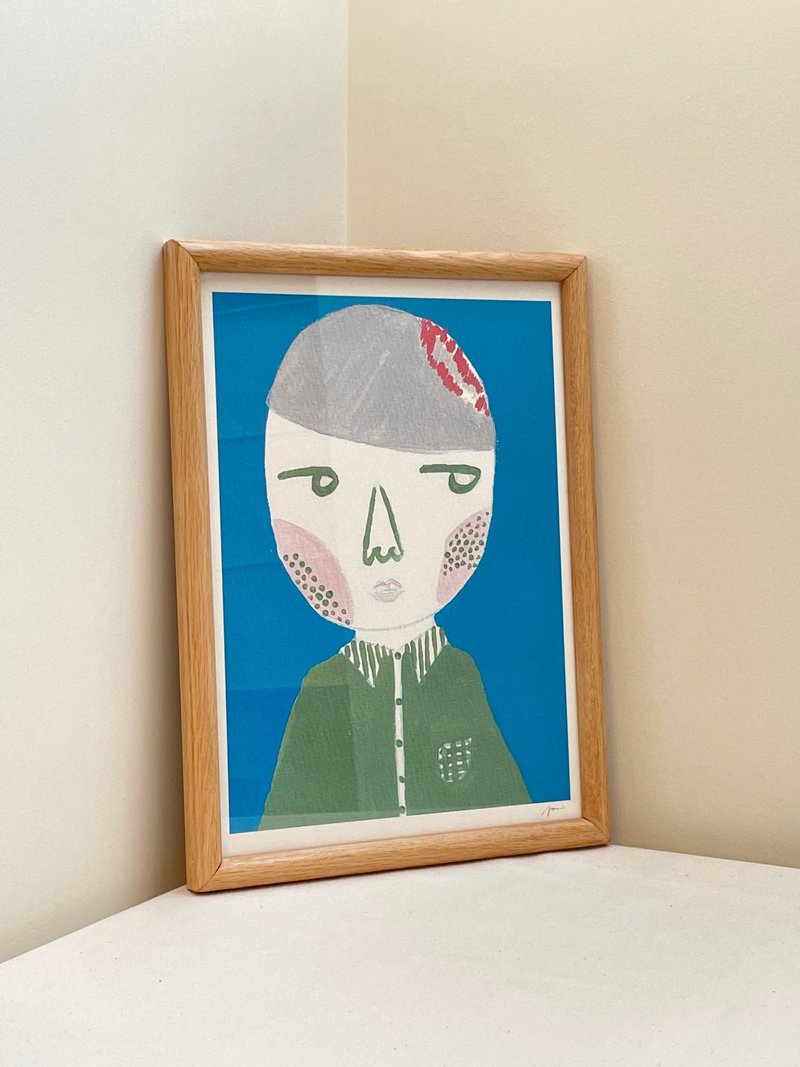 吃了一口蛋糕頭 A4繪畫 | 掛畫 | 原創 | 限量 | 裝飾畫 小角落｜海報/掛畫/掛布人氣榜 - Pinkoi