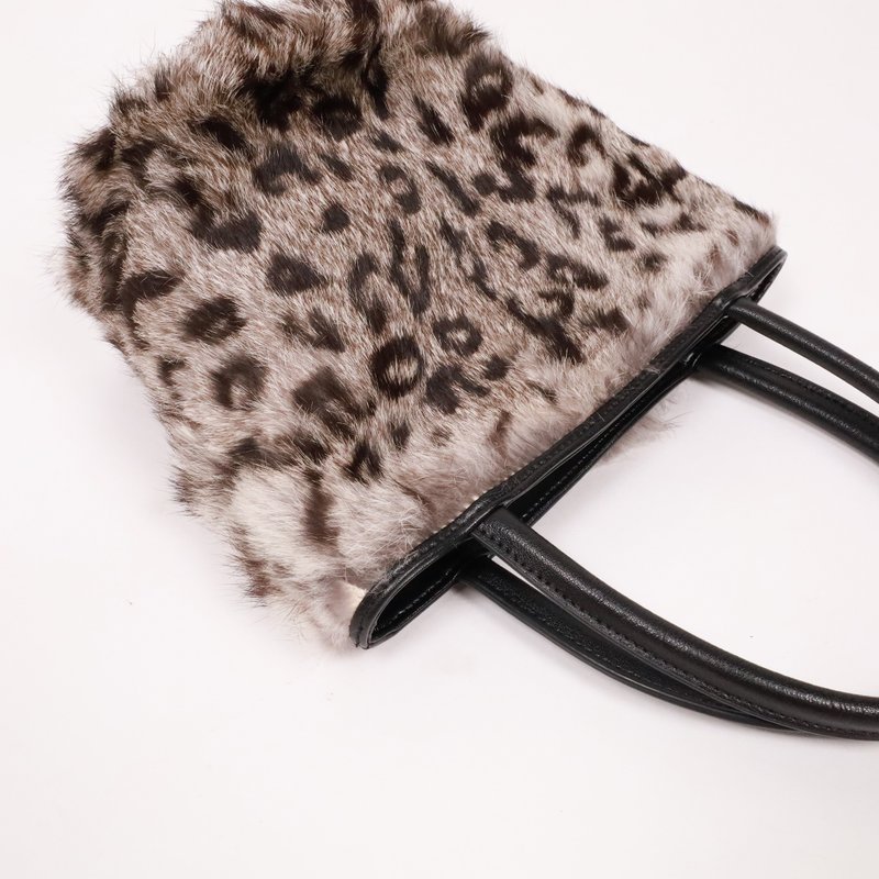 Leopard-print leather and faux fur bag - Shop Gram&co Handbags & Totes ...