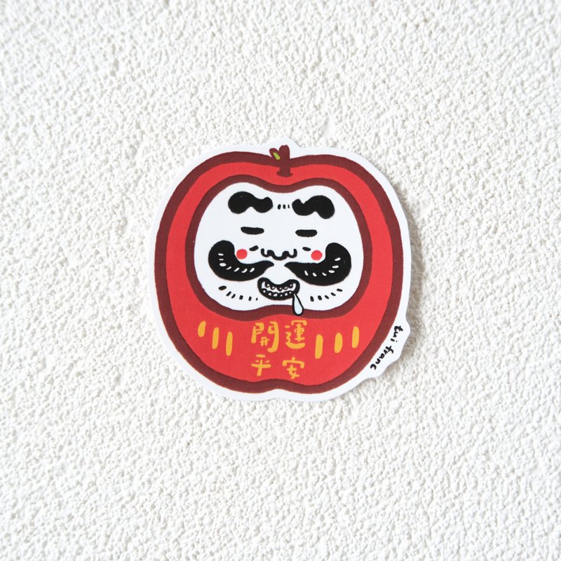 Good Luck and Safety Bodhidharma Tumbler Waterproof PVC Sticker - Shop tuifranc Stickers - Pinkoi