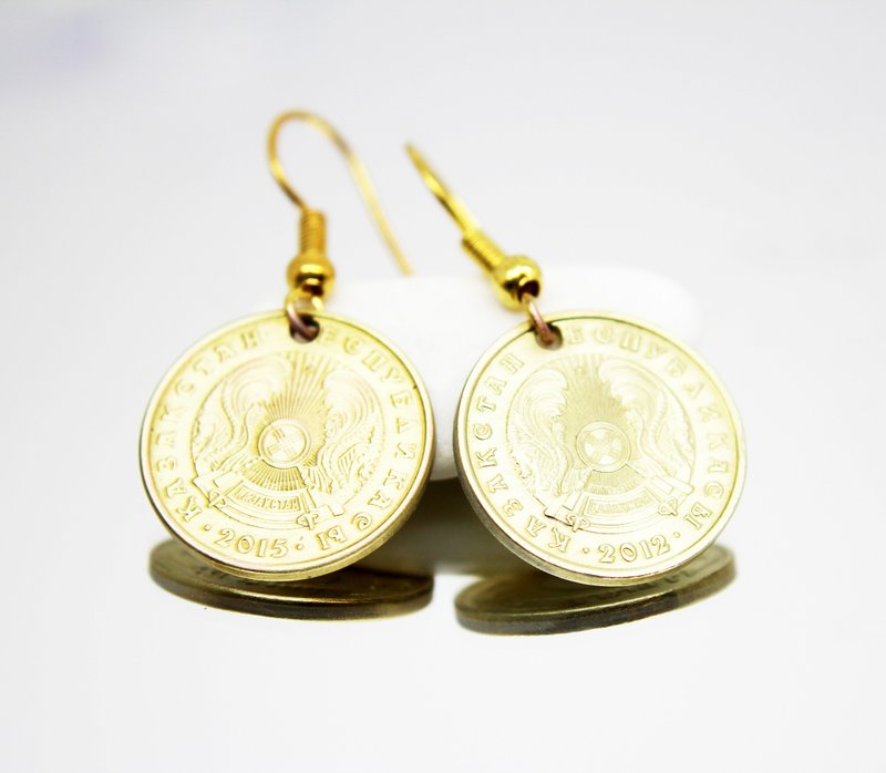 Coin Drop Earrings Coin Hoop Earrings Tiny Coin Earrings Ancient Coin ...