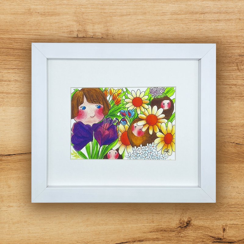 沙粒默-春日Spring-藝術微噴輸出畫作22x25cm/含框-收藏送禮作品 沙粒默店鋪Salimore's Shop｜海報/掛畫/掛布人氣榜 - Pinkoi