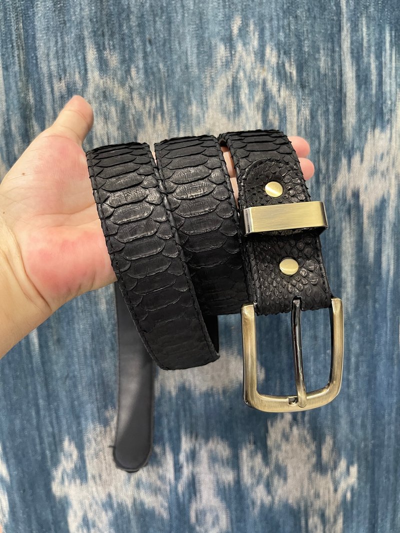 Snakeskin Belt Python Leather Belt Custom Leather Belt Man Woman Belt ...
