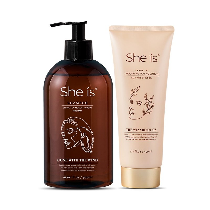 She is Fluffy & Soft Set (Oil Control Fluffy Shampoo + No Rinse Thermal ...