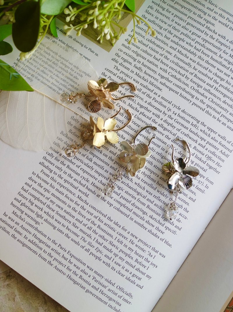 メタルフラワーイヤーカフ Hachi｜耳環/耳夾/耳骨夾人氣榜 - Pinkoi