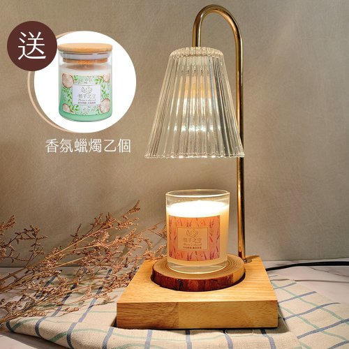 Wooden Crystal Fragrance Melting Wax Lamp Candle Light - Free Fragrance 150g - Shop horaecherish ...