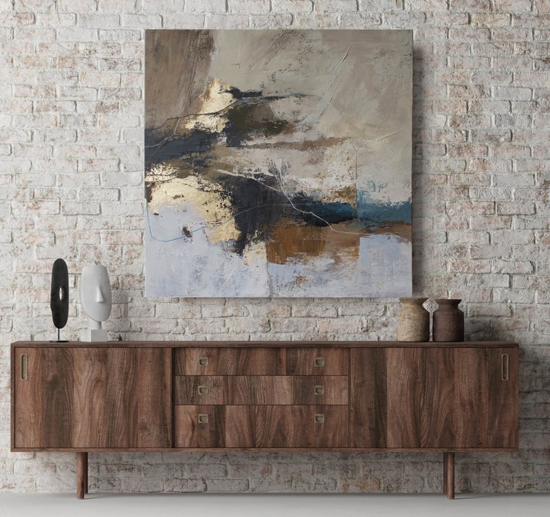 Brown Gold Painting | Brown Gold Abstract | Brown Gold Wall Art | Flight 2 Matis｜壁貼/牆壁裝飾人氣榜 - Pinkoi