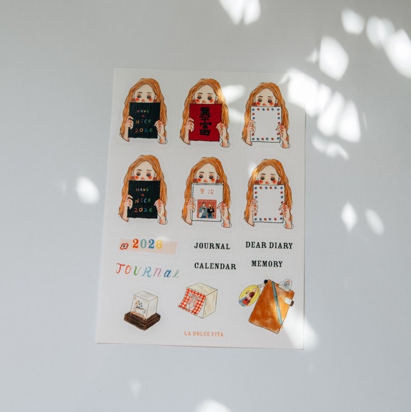 2026日曆用 可書寫 A6貼紙 甜蜜生活 la dolce vita｜貼紙人氣榜 - Pinkoi