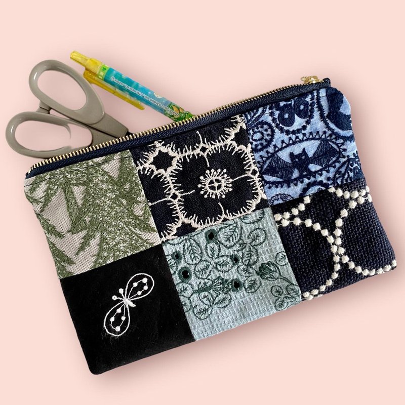 minäperhonen patchwork pouch - 設計館 eukalyptus 化妝包/收納袋 - Pinkoi