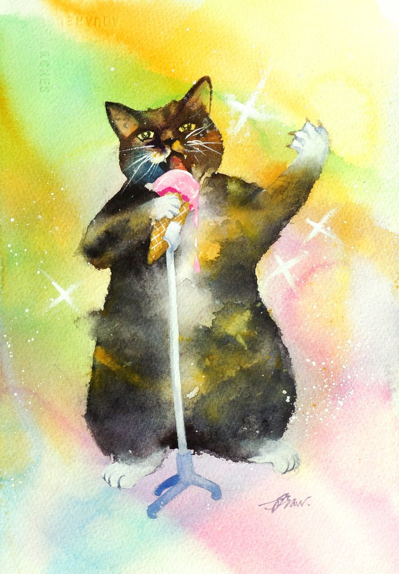 水彩原畫【夏日戀歌】 詞不DA藝｜壁貼/牆壁裝飾人氣榜 - Pinkoi