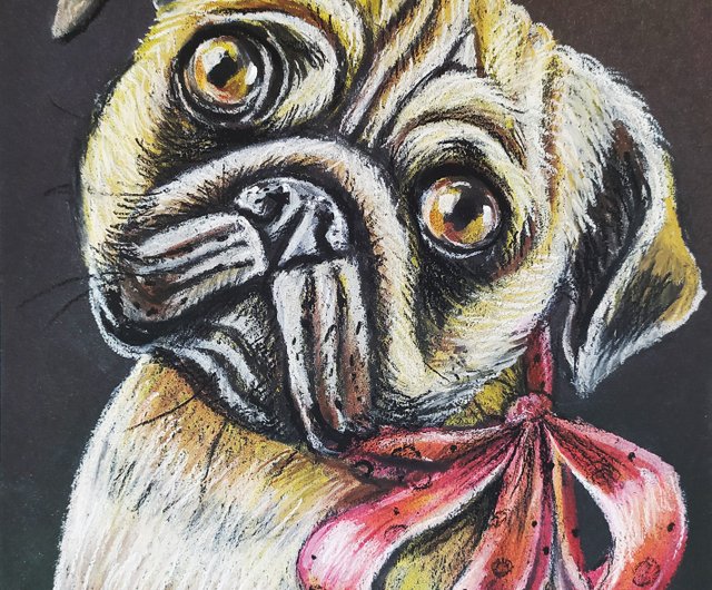 Painting Acrylic Original pug painting etna.com.pe
