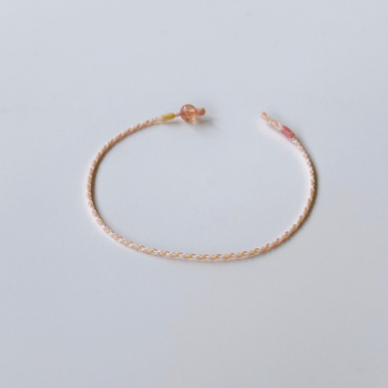 Golden Sunstone Pink Yellow+White*2+Rose Pink/Four-strand Super Fine ...