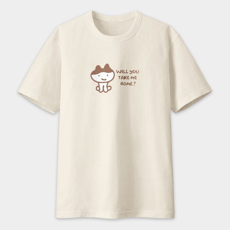 瀏海貓 要帶我回家嗎 中性短袖T恤 PU017 PIXO.STYLE｜女 T 恤人氣榜 - Pinkoi