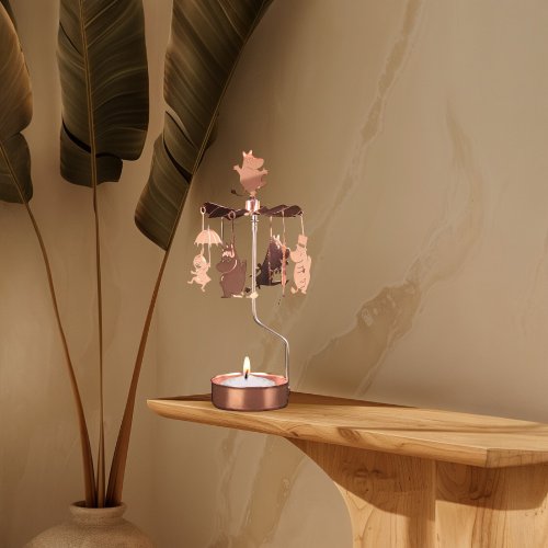 銅色嚕嚕米家族旋轉燭座(附蠟燭) PLUTO Design｜香氛蠟燭/燭台人氣榜 - Pinkoi