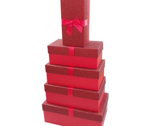 Red Glitter Gift Boxes
