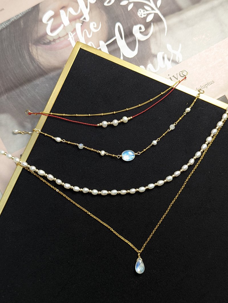 Il Tre - Complete - 14KGF 珍珠紅繩雙層手鍊 Thessory好飾｜手鍊/手環人氣榜 - Pinkoi