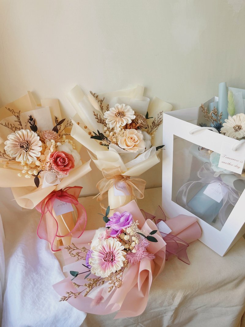 [Medium-sized small fund] Everlasting Rose Sun Bouquet 4 Color ...