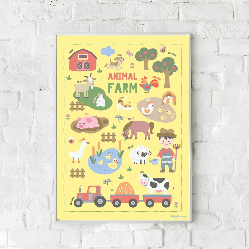 Animal Farm Poster with Personalized Name - Educational Poster - Kids ...