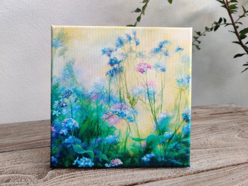 【Spring Breeze】Original Acrylic Painting on Canvas. Spring Meadow ...