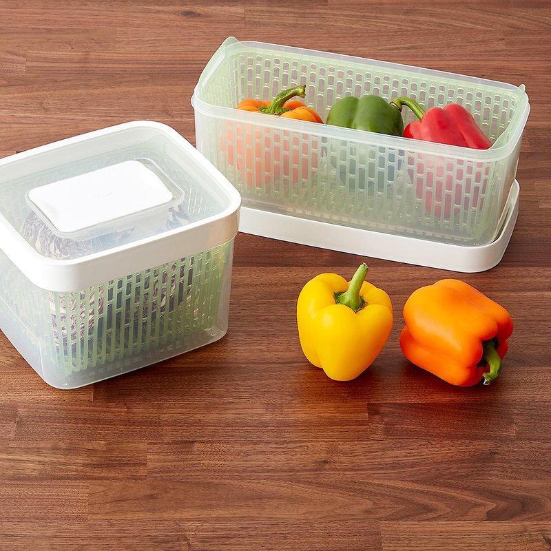 [Super Value Combination] OXO Vegetable and Fruit Activated Carbon Preservation Box 3-Piece Set ...
