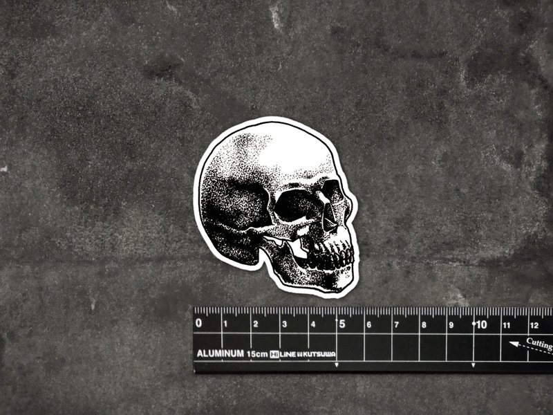 Skull stickers (water-resistant stickers) skateboard stickers helmet ...