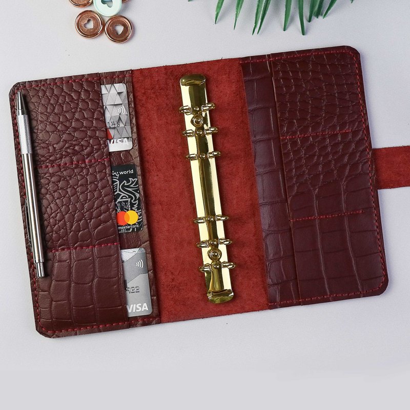 a5 a6 leather binder personalized planner, planner cover AOLeatherGoods ...