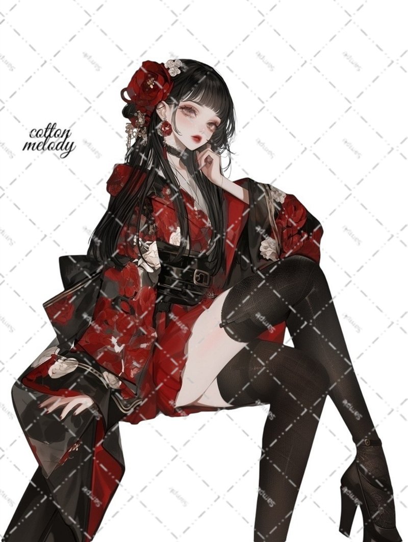 original sticker no.7335 人物ステッカー オリジナルステッカー 人物ステッカー 女の子ステッカー オリジナル人物ステッカー cotton-melody｜貼紙人氣榜 ...