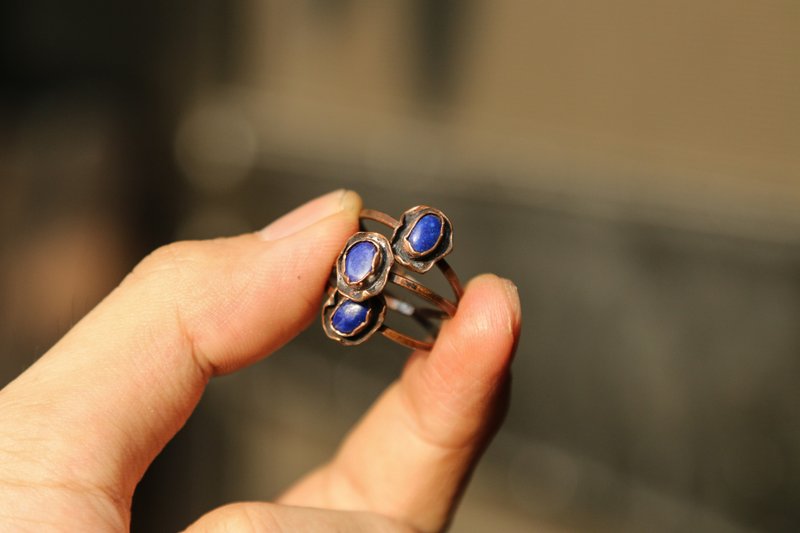 【Series of Crystal】Lazurite mini open size rings (size can be customised) - Shop SBI (Sean's ...