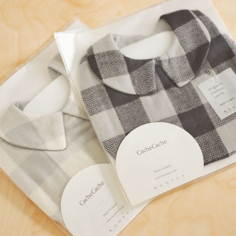 【kontex】日本有機棉圍兜口水巾-法式格紋 Ooyii吾憶｜圍兜/口水巾人氣榜 - Pinkoi