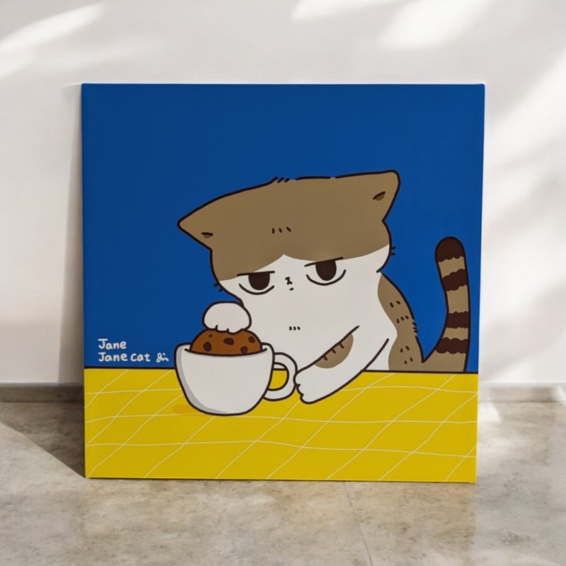 無框畫-半夜的阿偉 居家佈置 掛畫 涓涓貓 Jane Jane Cat Jane Jane Cat 涓涓貓｜海報/掛畫/掛布人氣榜 - Pinkoi