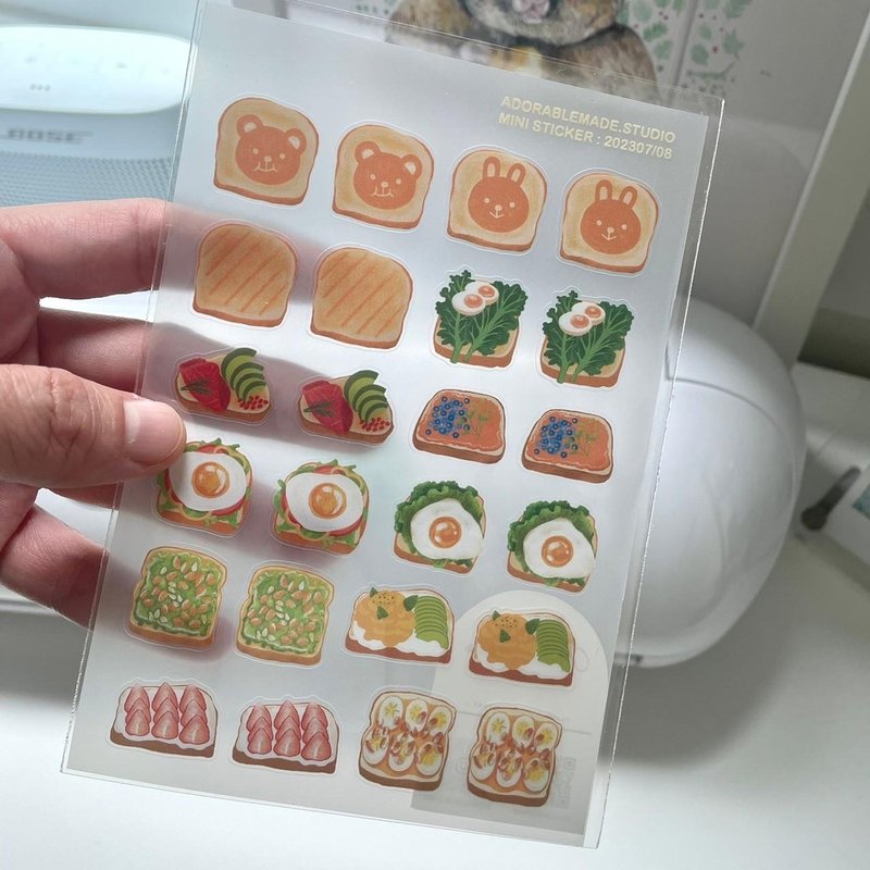 Sticker (A6) : Breakfast toast adorablemadeth｜貼紙人氣榜 - Pinkoi