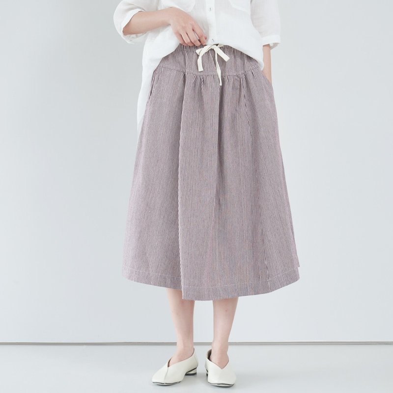 【Simply Yours】條紋半身裙 紅 F Simply Yours｜裙子/長裙人氣榜 - Pinkoi