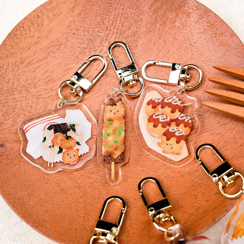 Acrylic pendant/keychain-Rabbit food-Taiwan night market snacks - Shop ...